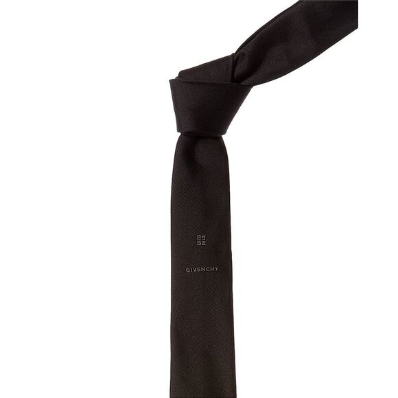 Givenchy | Accessories | Givenchy Black Titanium 4g Silk Tie Black ...